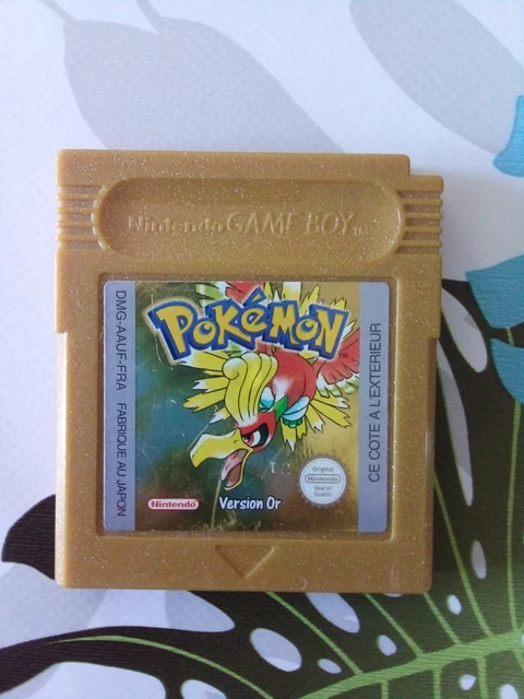 JEU POKEMON VERSION or sur Nintendo Game Boy 100% authentic Pile ok EUR ...