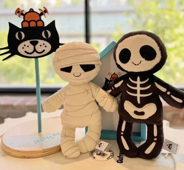 JELLYCAT MUMMY BOB Skeleton Bob Plush Toys Tags Free Dust Bag Christmas ...