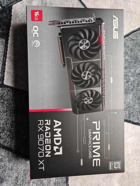 ASUS PRIME RADEON RX 9070 XT OC 16GB GDDR6 PCI Express 5.0 Graphics ...