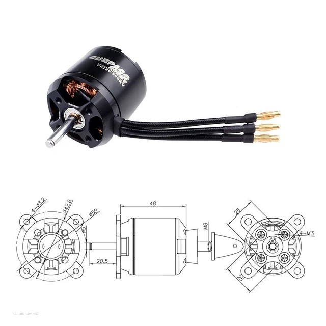 MOTORE BRUSHLESS C4250 800 KV motore rotazione esterna motore corrente ...