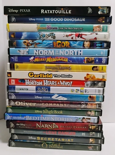 MIXED FAMILY CHILDRENS Disney Pixar Dreamworks 19Ct Dvd Lot Up Sing ...