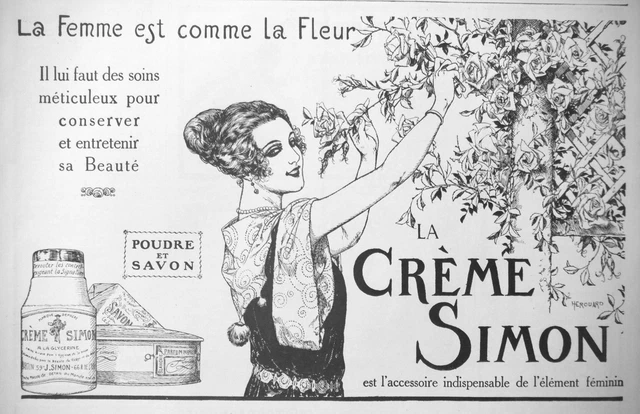 PUBLICITÉ DE PRESSE 1922 Avec La Crème Simon La Femme Est Comme Une ...