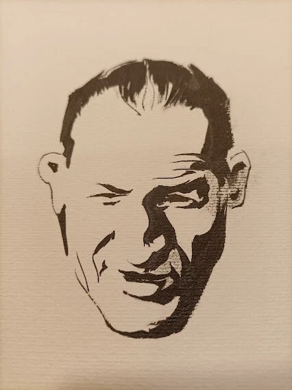 ROBERTO LEMMY DISEGNO china cartone 1960 ritratto GINO BARTALI coppi ...