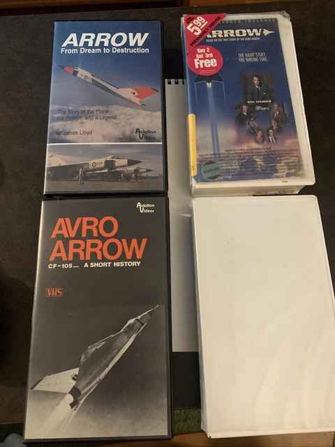 RARE VINTAGE AVRO Arrow VHS Video Lot Aviation Videos Dan Aykroyd $25. ...