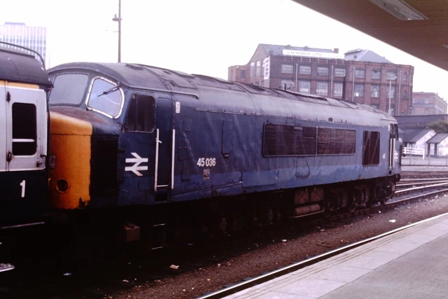 1980S BRITISH RAIL BR Diesel Loco 45036 Leicestershire Railway Slide ...