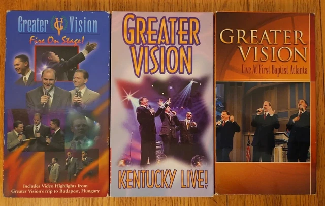 GREATER VISION VHS Lot: Kentucky Live, Fire On Stage, & Live At Atlanta ...