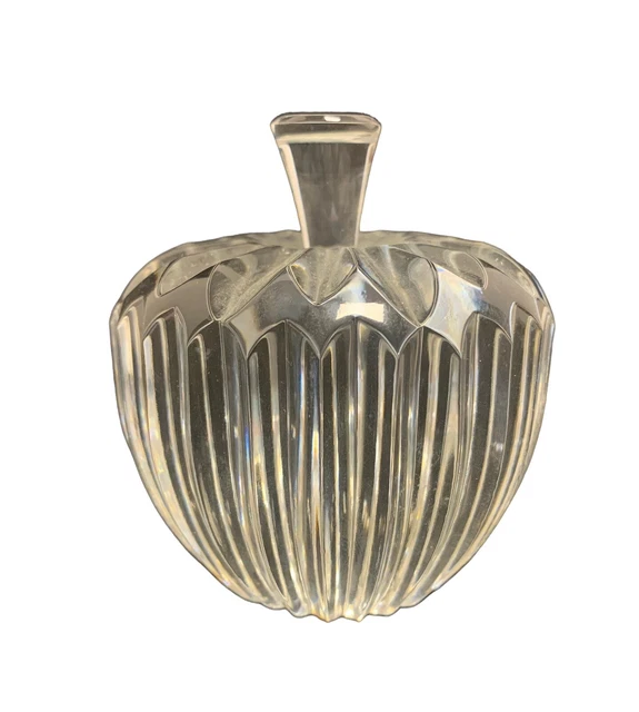 VINTAGE SIGNED WATERFORD Clear Crystal Apple Paperweight 3" The Big ...
