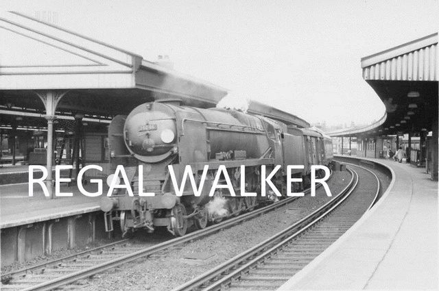 BRITISH RAIL RAILWAY Steam Photo 1960'S - Wc 34046 "Braunton" At ...