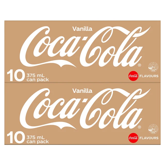 COCA COLA VANILLA Soft Drink Multipack Cans 20 x 375 mL $33.61 ...