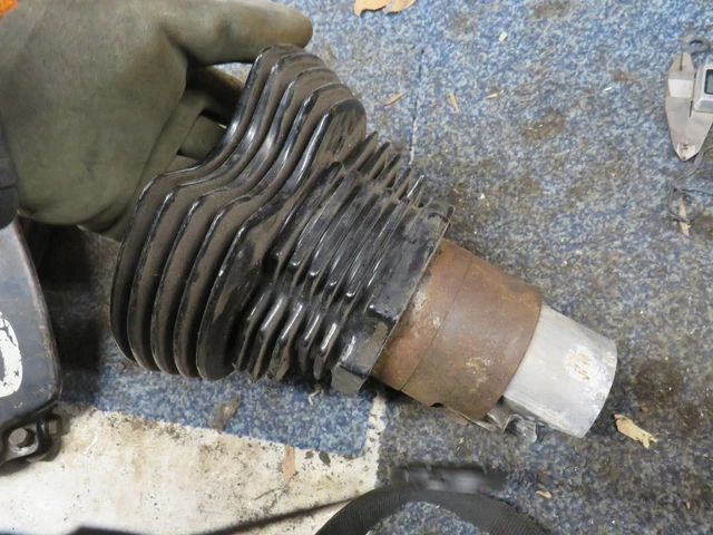 VELOCETTE MAC CYLINDER barrel and piston has been power coated then ...