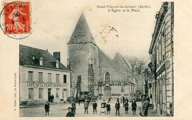 CARTE SAINT VINCENT DU LOROUER L'église et la place EUR 10,00 - PicClick FR