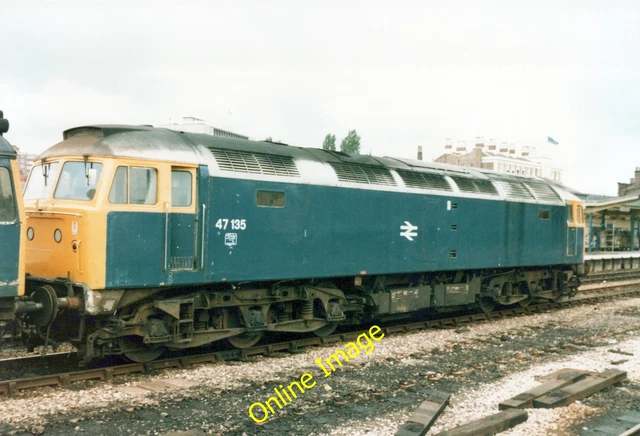 RAILWAY PHOTO 6X4 Class 47 47135 Silver Roof Stabled at Shrewsbury ...