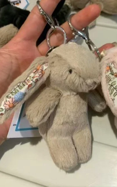 JELLYCAT KHAKI RABBIT Plush Keychain 10CM soft toy with dust bag £20.21 ...