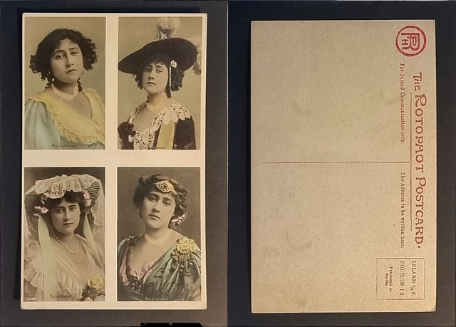 EDWARDIAN ACTRESS LILY Hanbury Postcard C1910 Real Photograph Fashion Hat Poses £5.85 - PicClick UK
