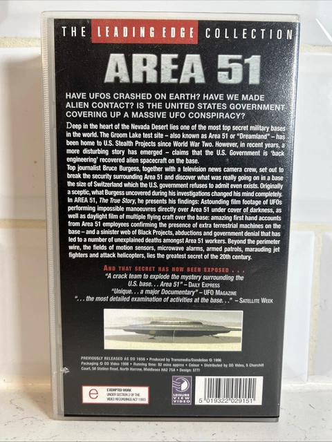 AREA 51 THE True Story - vhs video tape - Cult Classic £0.99 - PicClick UK