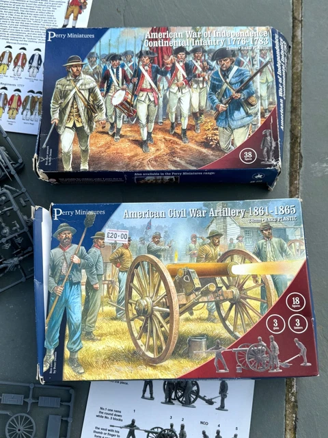 PERRY MINIATURES AMERICAN War Independence Infantry Civil War Artillery Soliders £23.60 ...