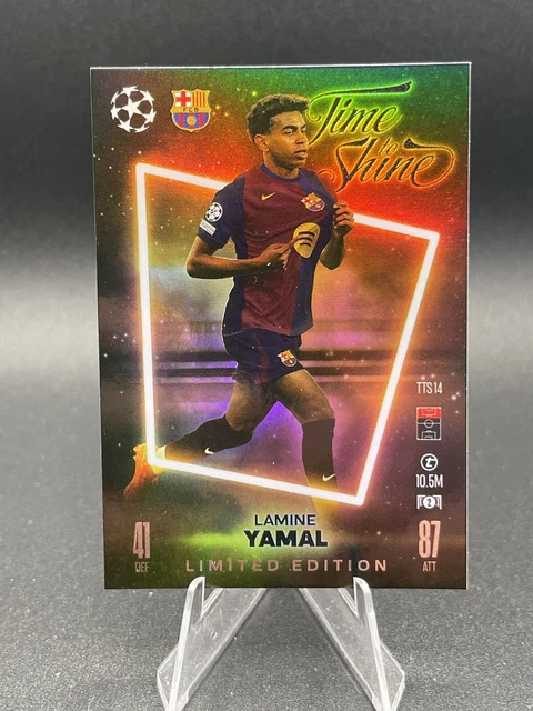 LIMITED EDITION LAMINE Yamal Match Attax 2024/2025 Time to Shine 24/25 ...
