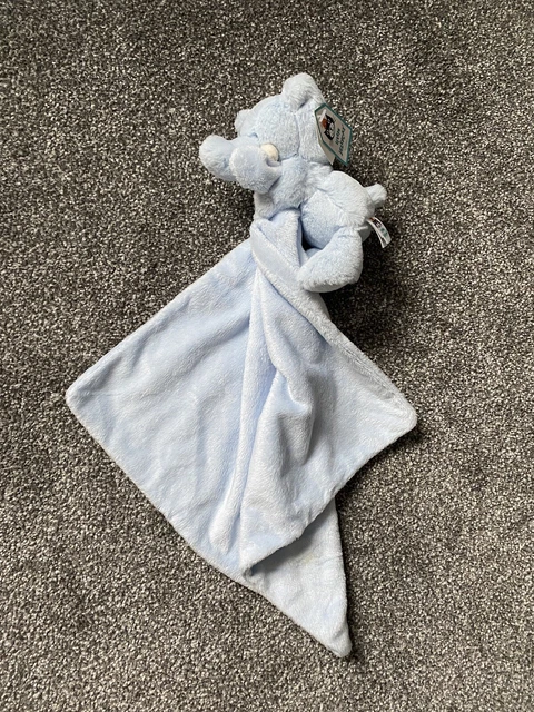 JELLYCAT BASHFUL BLUE Elly Elephant Baby Comforter Soother Blanket Soft ...