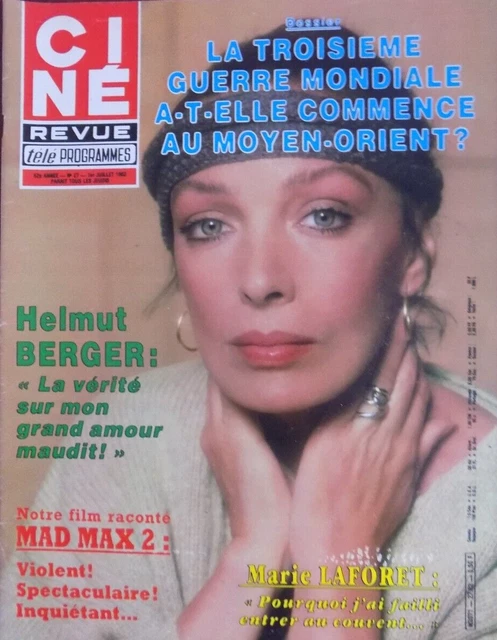 CINEMA MAGAZINE N°27/1982 Marie Laforêt - Helmut Berger - Stella Stevens - Mel Gibson £5.92 ...