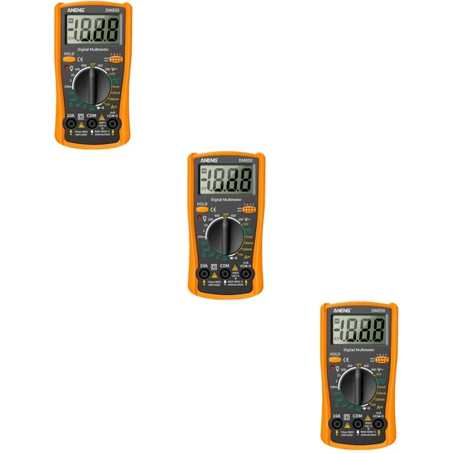 3 PIECES HANDMULTIMETER Spannungsstrommesser Heim-Multimeter Kfz ...