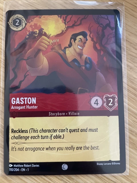 DISNEY LORCANA TRADING Card Game, The First Chapter - Gaston Arrogant ...