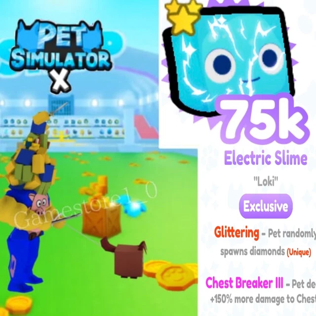 ROBLOX | PET Simulator X | Electric Slime | EUR 10,27 - PicClick FR