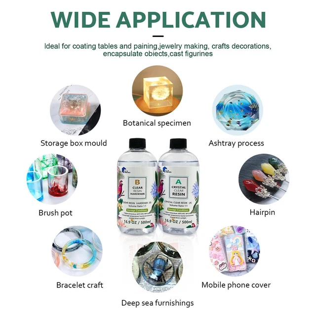 EPOXY RESIN KIT UV Pigment Powder Mold Ultra Clear Coat Casting Craft ...