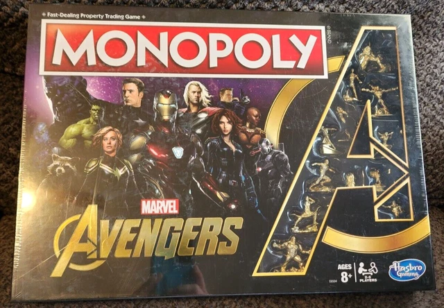 HASBRO GAMING MONOPOLY Marvel Avengers Board Game 12 Character Tokens ...