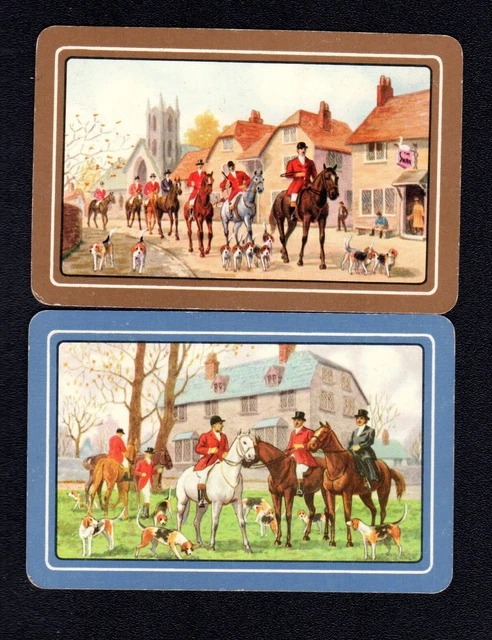 VINTAGE SWAP/PLAYING CARDS - Hunting Scenes Pair $1.50 - PicClick AU
