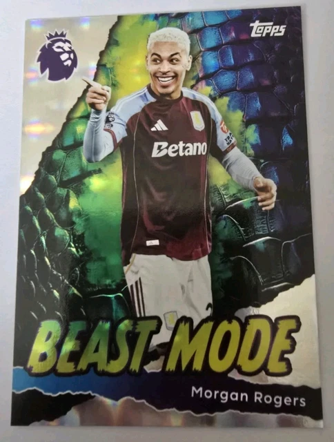 TOPPS PREMIER LEAGUE 2026 BEAST MODE MORGAN ROGERS Card #422 ASTON ...