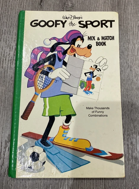 WALT DISNEY GOOFY THE SPORT Mix and Match BOOK Disney's 1979 Vintage ...