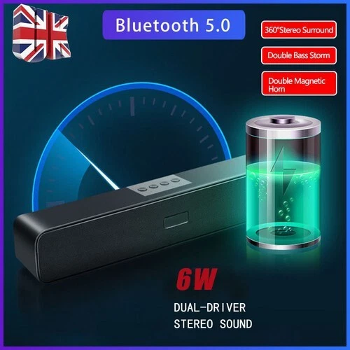 TV SOUNDBAR SUBWOOFER Speaker Wireless Bluetooth 5.0 360° Sound Bar ...