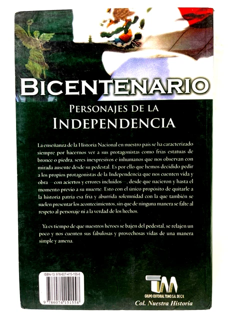 BICENTENARIO, PERSONAJES DE la Historia por Mauricio Pichardo - Spanish C97 £10.34 - PicClick UK