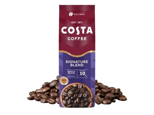 COSTA SIGNATURE BLEND Whole Beans Intensity 10/12 1kg Coffee, Hot Drink ...
