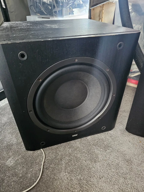 B&W ASW650 12 inch 30cm Large Woofer 200W Subwoofer White Bowers and ...