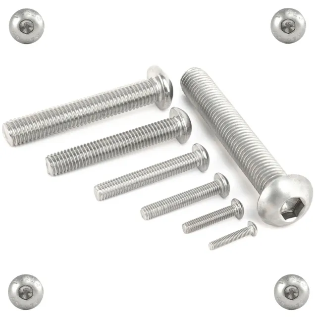 LINSENKOPFSCHRAUBEN DIN ISO 7380 M8 - M10 Edelstahl A2 V2A VA Innensechskant ISK EUR 4,23 ...
