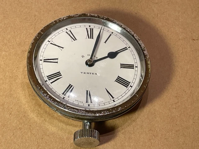 VINTAGE CAR vertex Jaeger 8 Day Car Dashboard Clock Rolls Bugatti ...