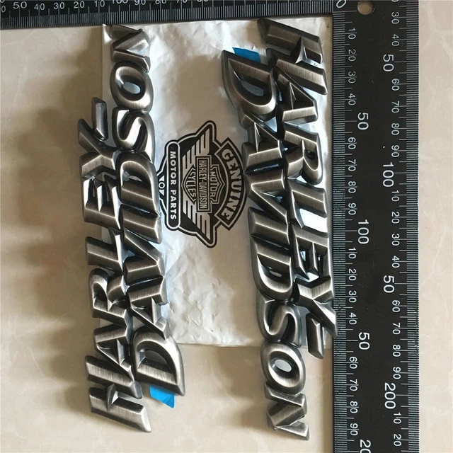 OEM HARLEY GAS Fuel Tank Badges Emblem Dyna Softail Sportster Touring ...
