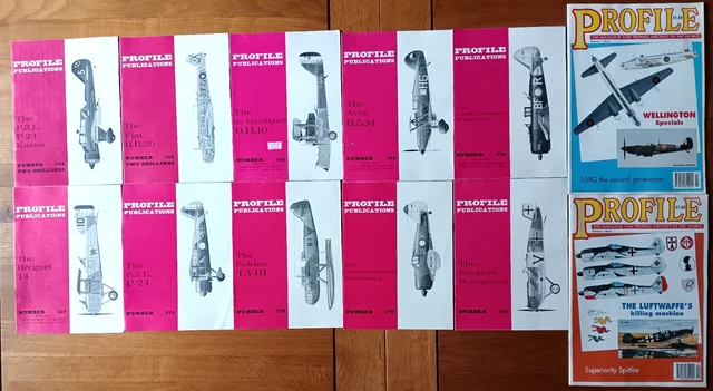 12 X AIRCRAFT Of The World Profile Magazines Publications 1960s Etc. d ...