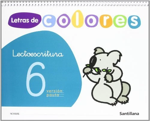 LETRAS DE COLORES, lectoescritura. Cuaderno 6 (pauta) EUR 20,28 ...