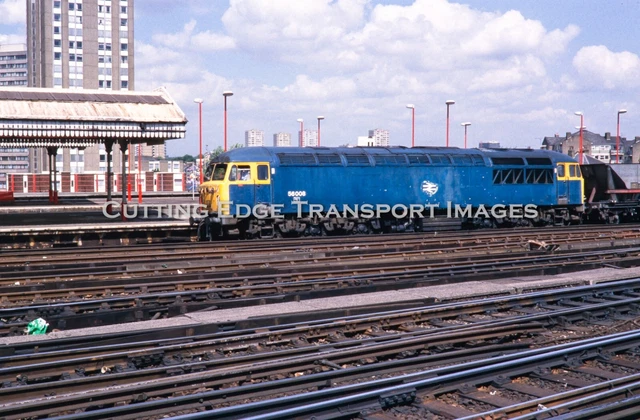 ORIGINAL RAILWAY SLIDE: Class 56 Diesel 56008 at Clapham 1990 D-972 £2. ...