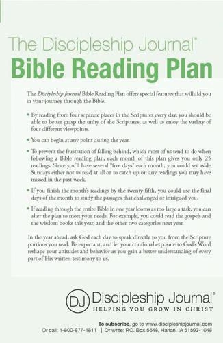 NAVIGATORS THE DISCIPLESHIP Journal Bible Reading Plan (Shrink-wrapped ...