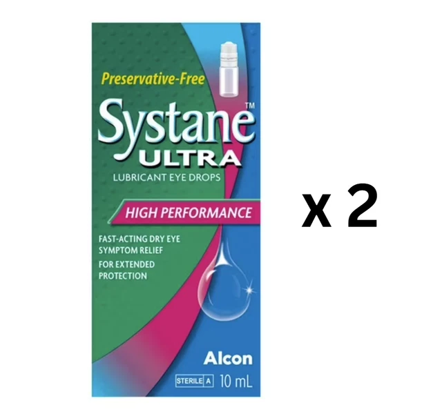 SYSTANE ULTRA LUBRICANT High Performance Eye Drops (10 mL) - Pack of 2 ...