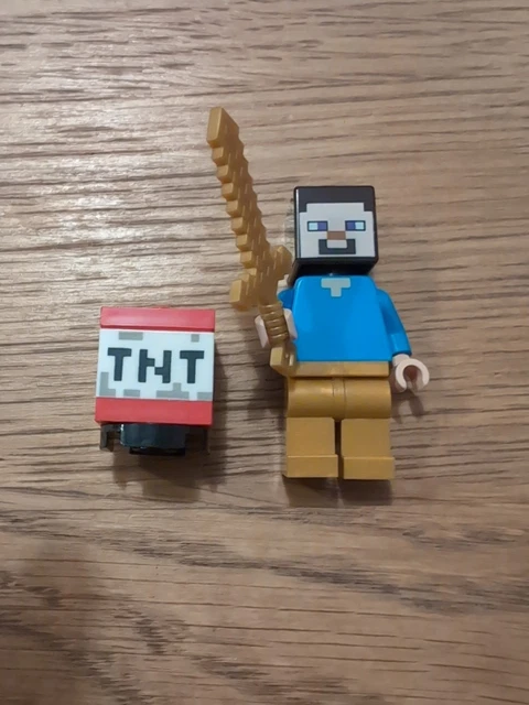LEGO MINIFIGURE MINECRAFT Steve Genuine Lego gold legs from set 21162 £ ...