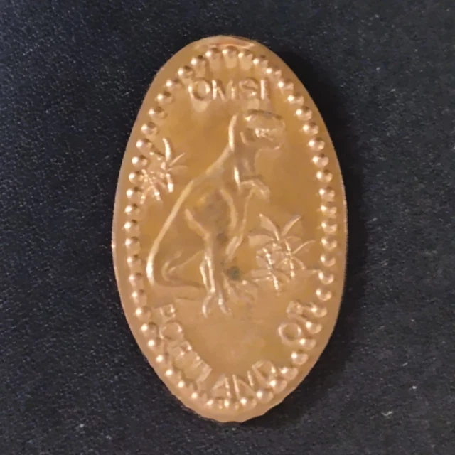 T-REX DINOSAUR OMSI Portland Oregon - Press Coin Elongated Penny ...
