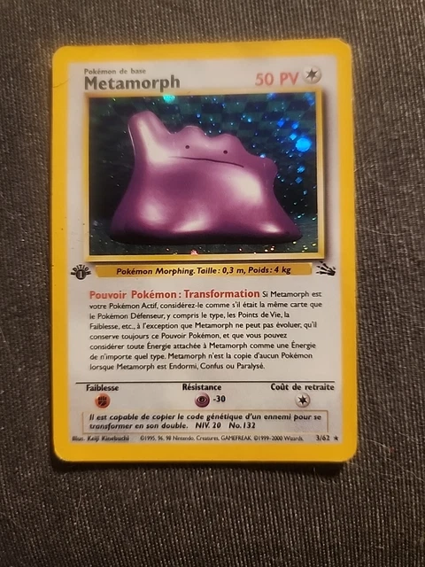 CARTE POKÉMON METAMORPH 3/62 EDITION 1 ED1 Fossile VF FR EUR 100,00 ...