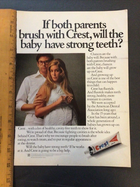 CREST TOOTHPASTE AD Clipping Original Vintage Magazine Print 1970 #2 £5 ...