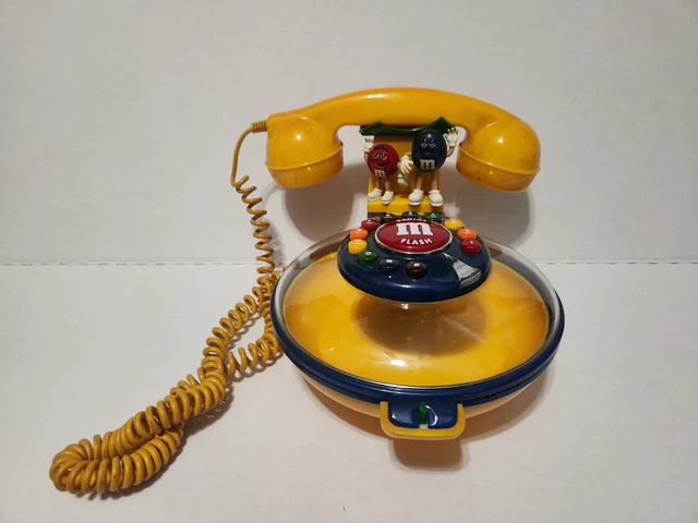 VINTAGE M&MS TALKING Candy Dish Landline Telephone With Handset ...