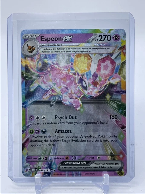 ESPEON EX 2025 Pokemon Prismatic Evolutions Double Rare 034/131 Q1036 £ ...