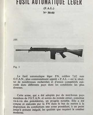 ORIGINAL BELGIAN FIREARMS HISTORY BOOK: FN FUSIL AUTOMATIQUE 7,62mm ...